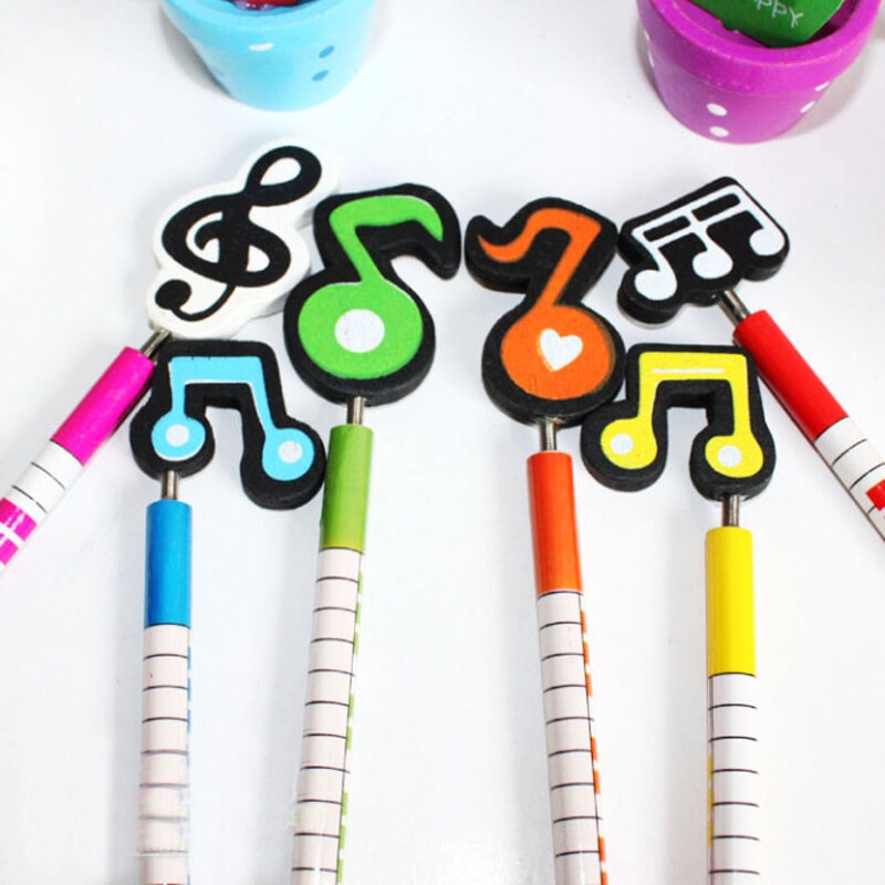 2pcs/set Cute Musical Note Wooden Pencils Kawaii S... – Grandado
