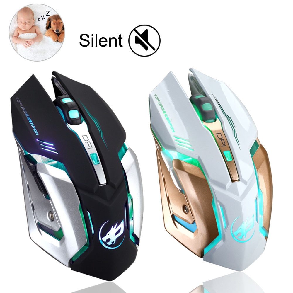Rechargeable T1 Wireless Mouse Silent LED Backlit ... – Grandado