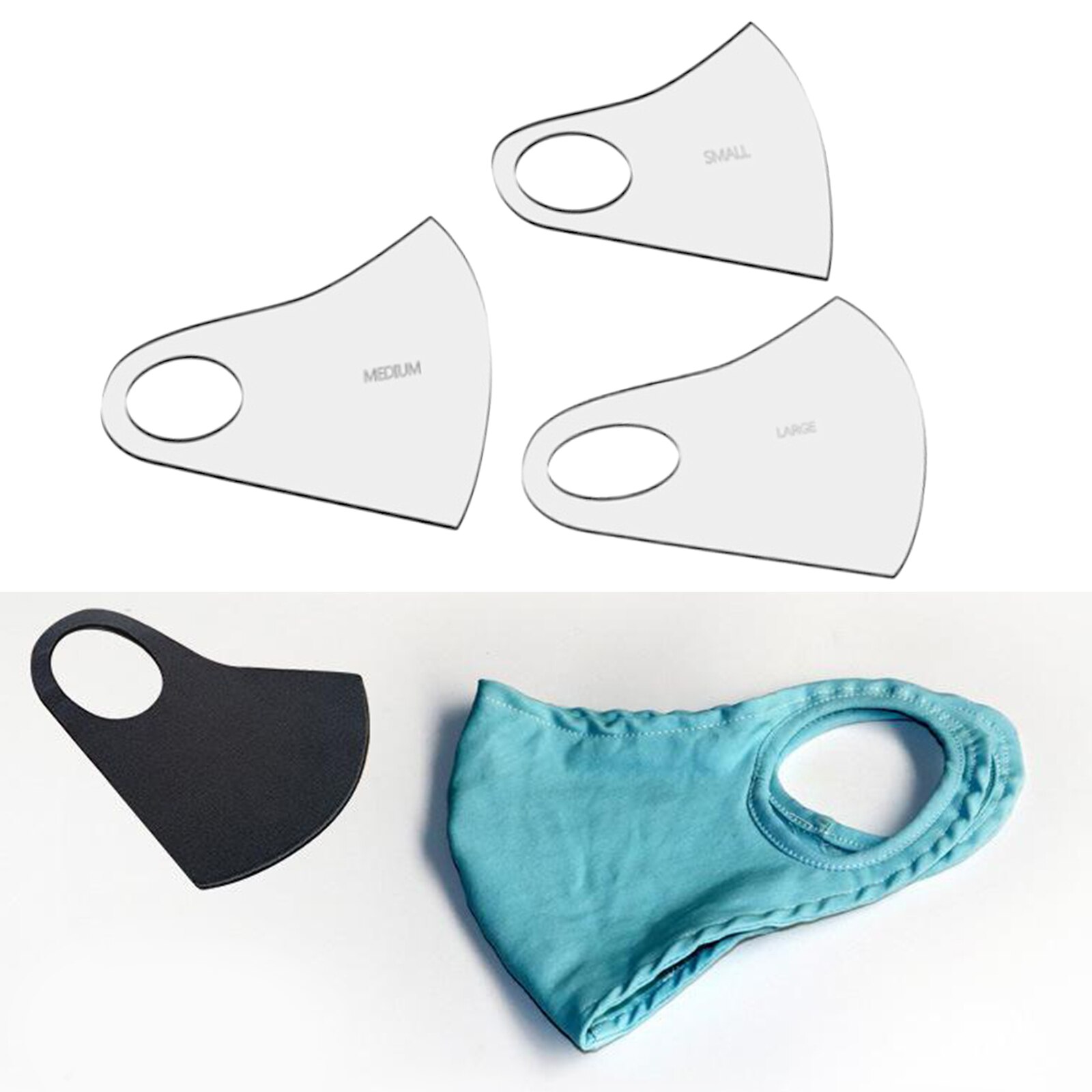 3PCS/4PCS Different Sizes Acrylic Mask Templates P... – Vicedeal