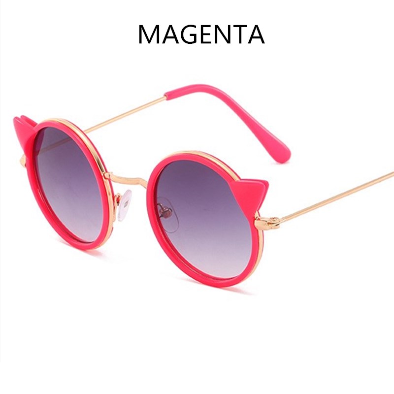 XojoX Children Cat Ear Sunglasses Cute Cartoon Rou... – Grandado