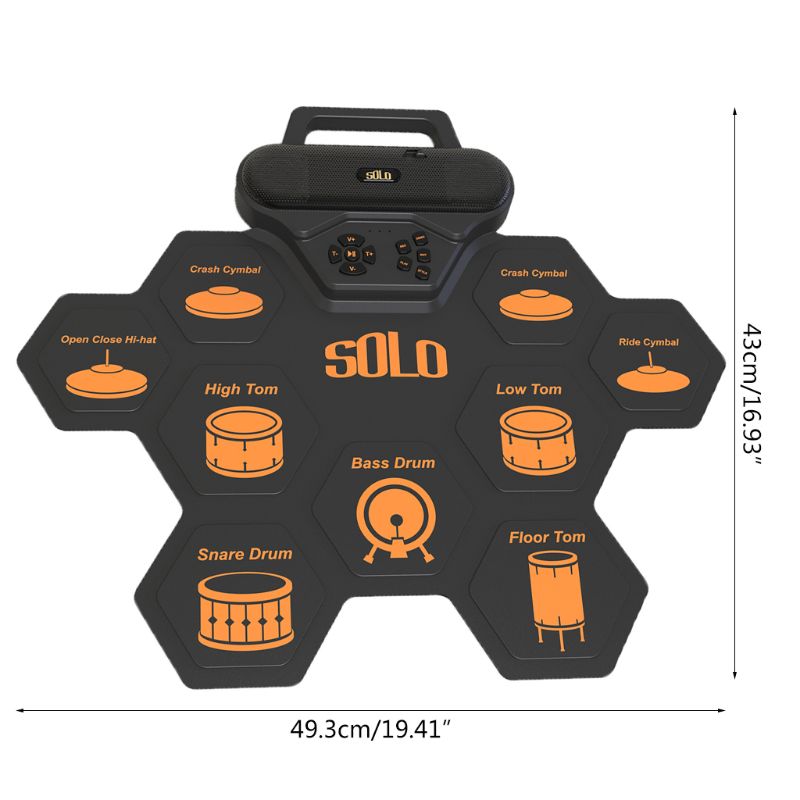 Portable Hand Roll Electronic Drum Children Percus... – Vicedeal