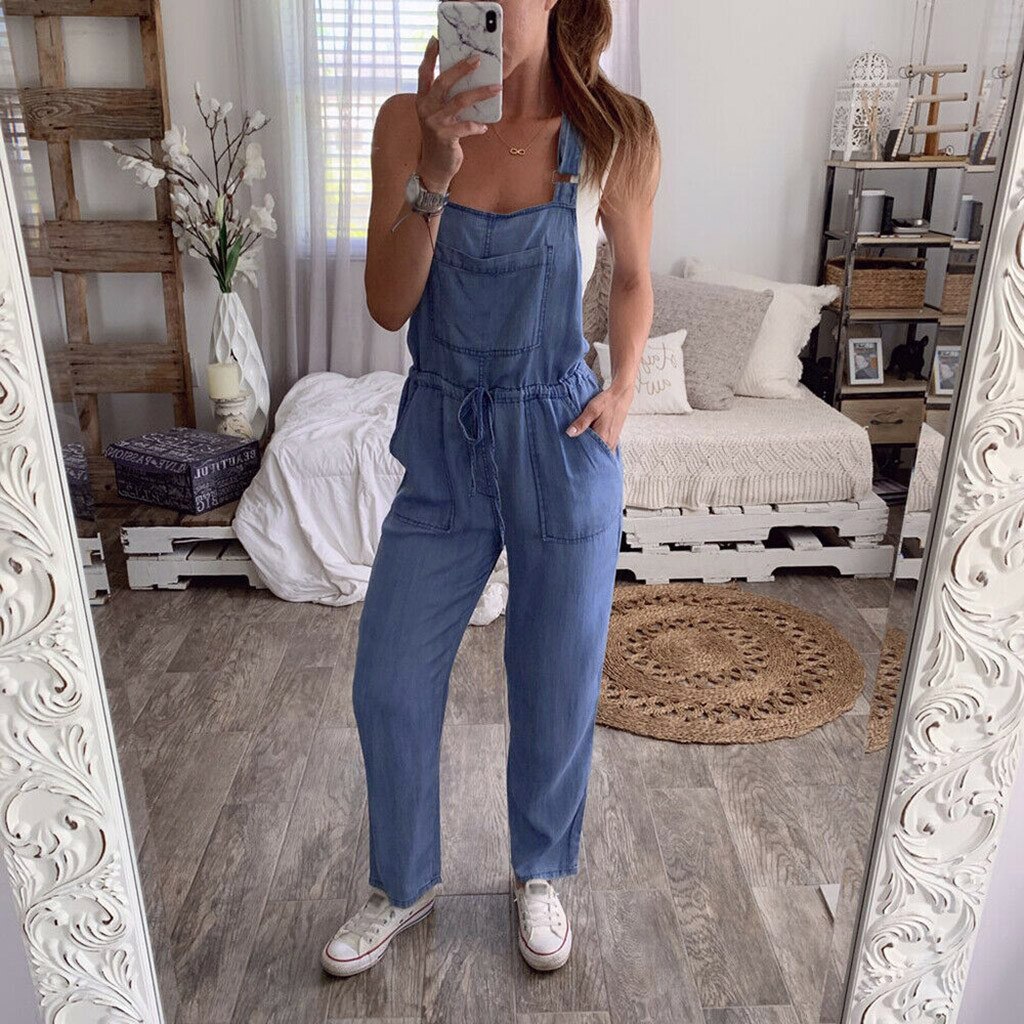 Women Jumpsuits Denim Overalls Jeans Bib Trousers ... – Grandado
