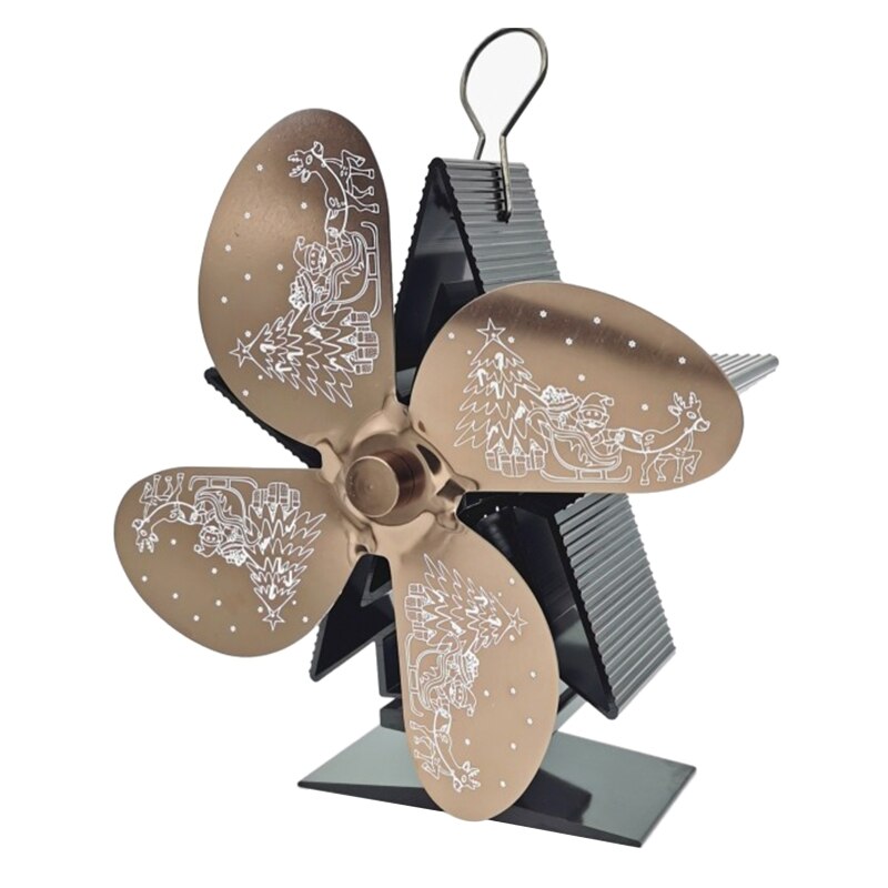 Ster Kerst 4 Blades Warmte Aangedreven Kachel Vent... – Grandado