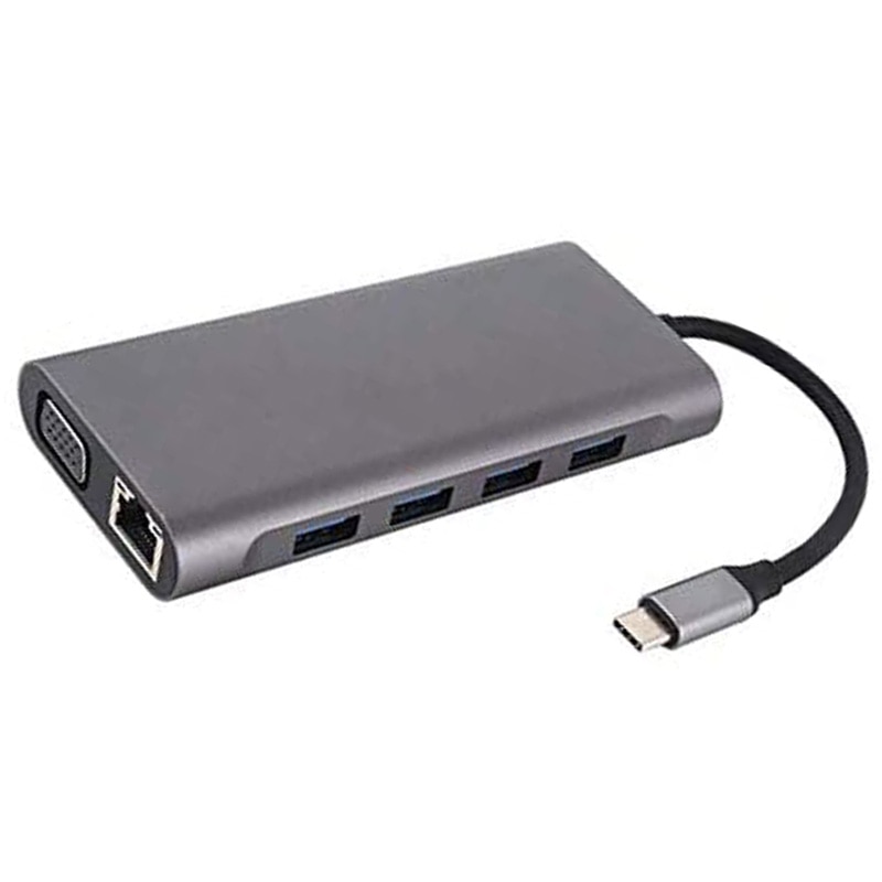 11 in 1 usb c hub, med 4 usb, gigabit ethernet, vg... – Grandado
