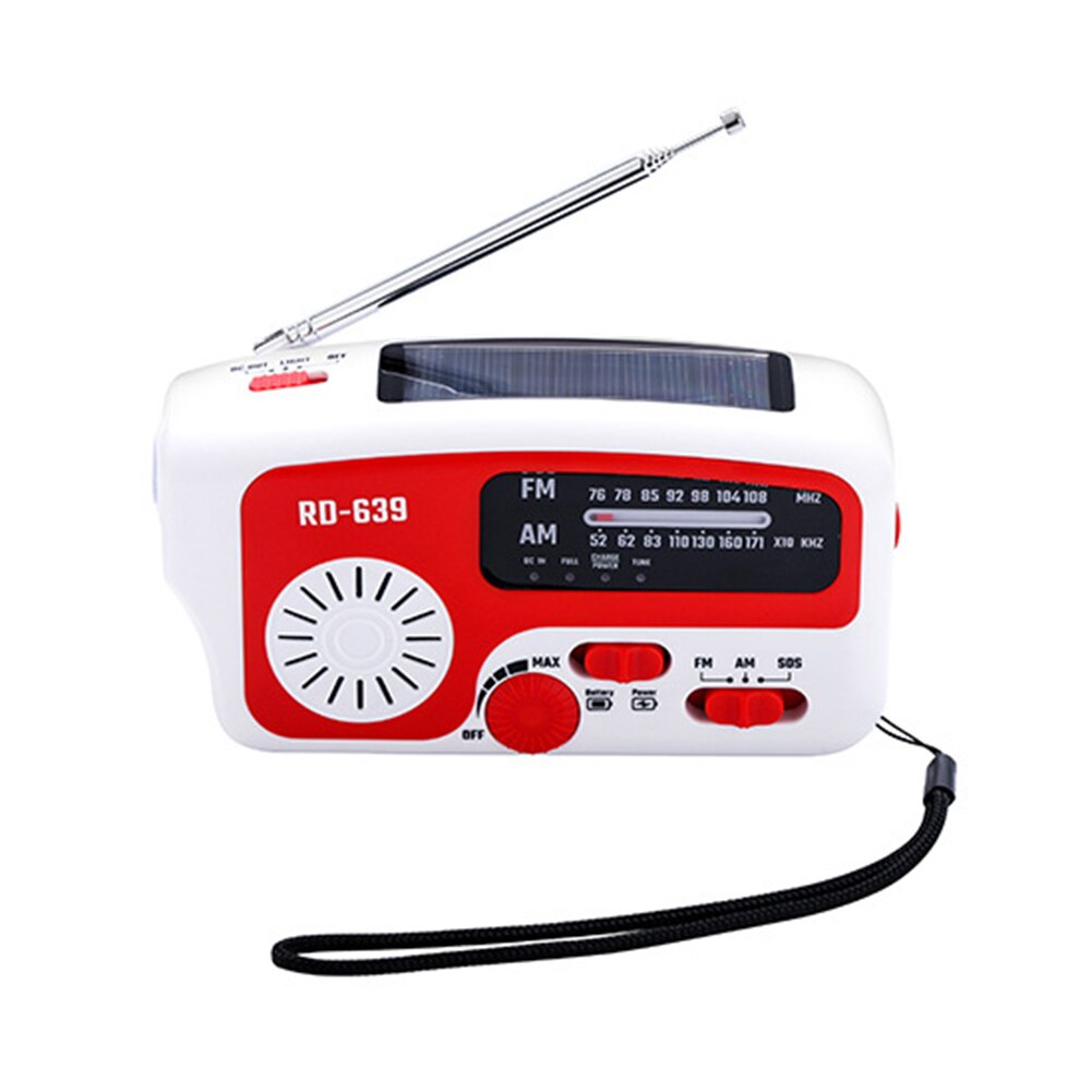 Solar Hand Crank Radio Receiver SOS Alarm Portable... – Vicedeal
