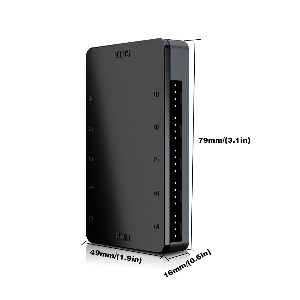 1 zu 10 4 Pin SATA PWM CPU Lüfter Hub mit Magnetis... – Vicedeal