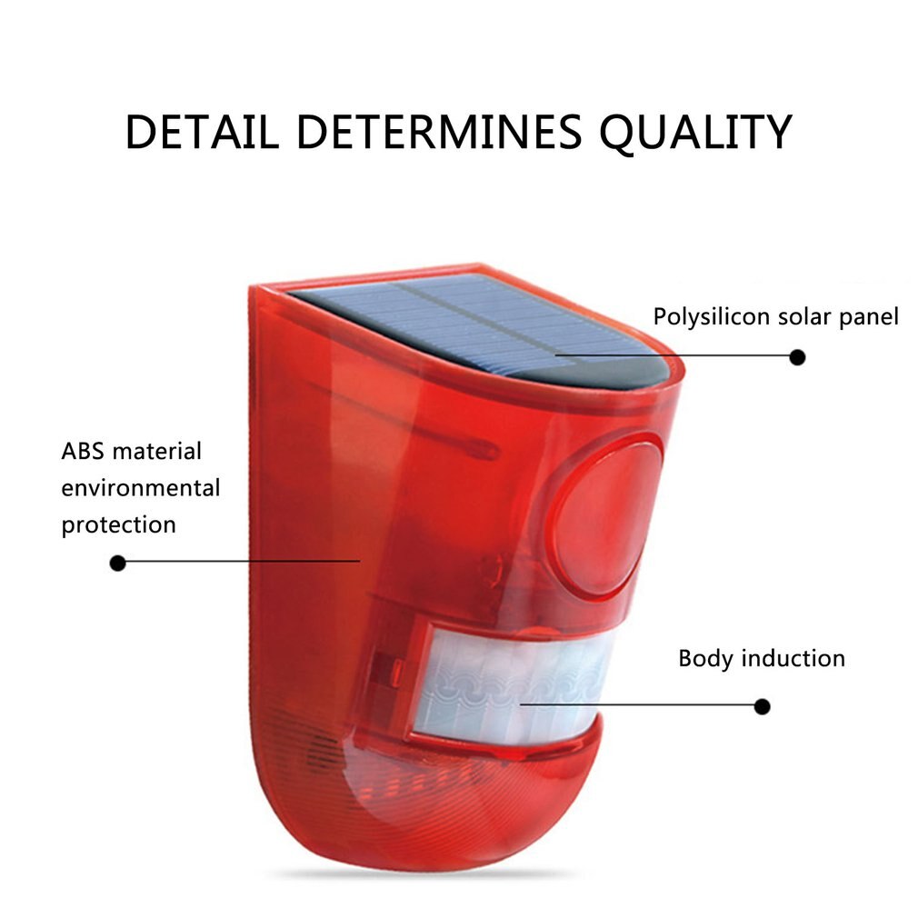 Solar Sound Alert Flash Warning 110 Decibels Sound... – Grandado