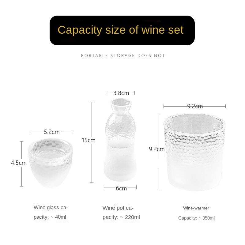 Threaded Small Wine Glass Clear Glass Wine Set Jap... – Grandado