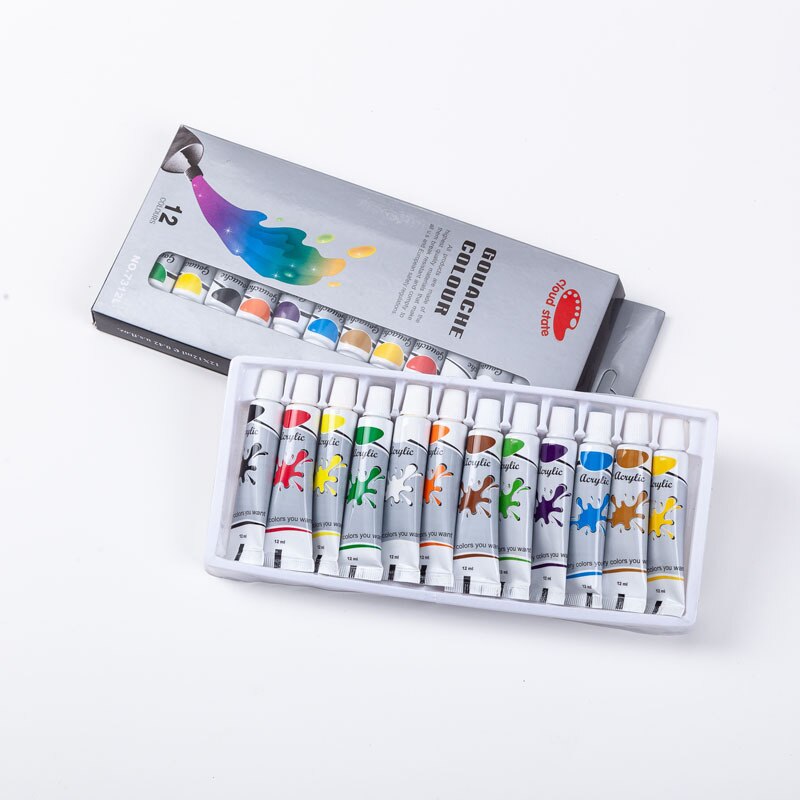 DIY 12-color/12ml Acrylic Oil Painting Watercolor ... – Grandado