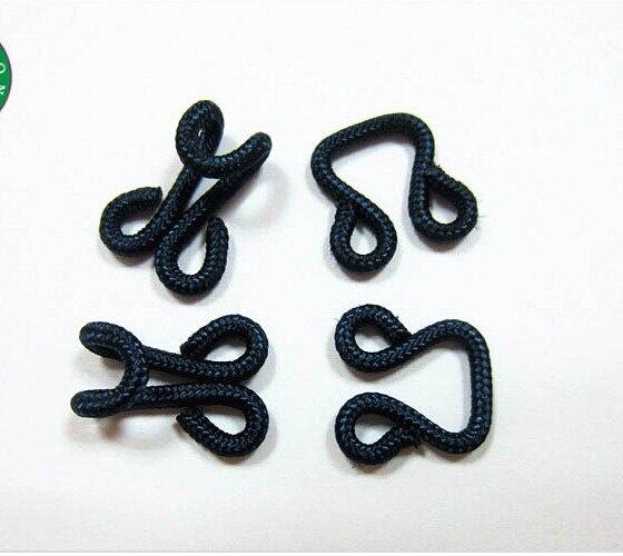 20 Sets Black White S M L Fabric Covered Hook And ... – Vicedeal