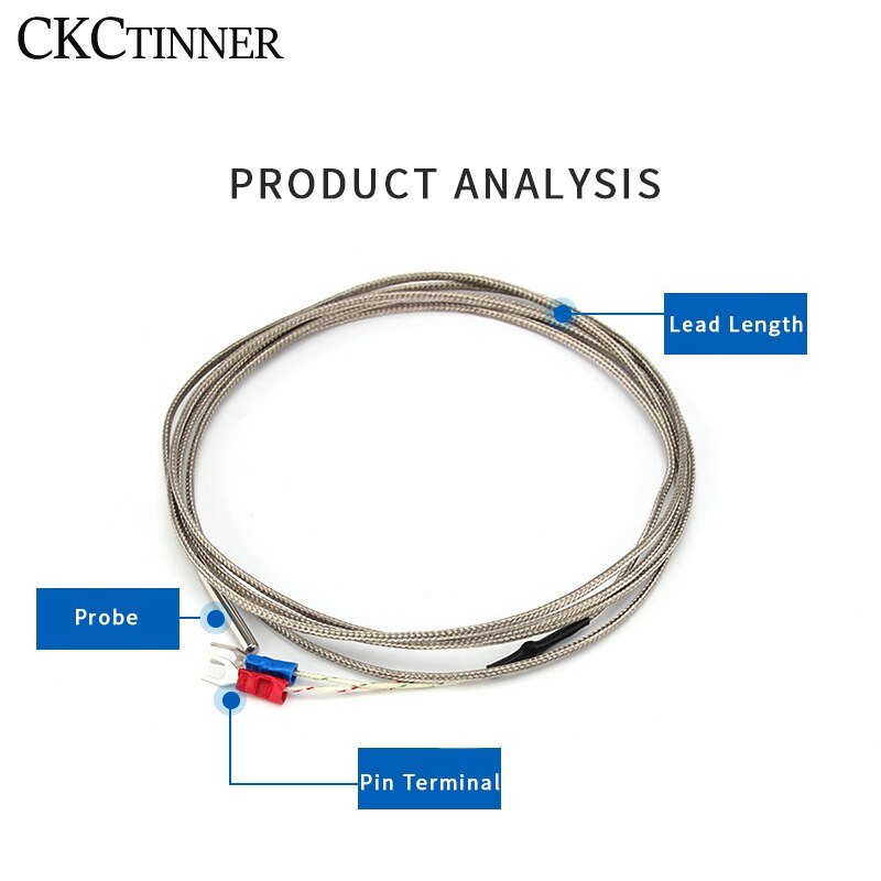 Thermocouple Thread Type K 1/2/3/4/5M Probe Type S... – Grandado