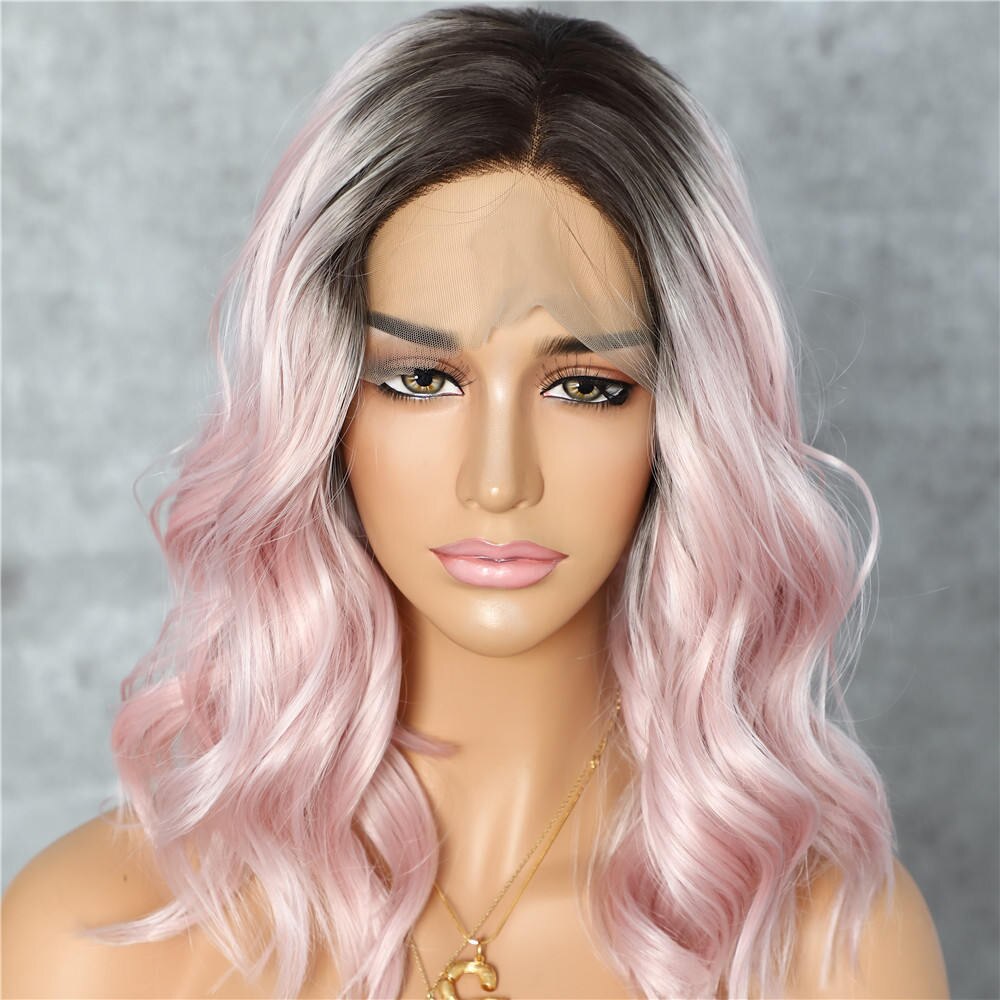 BeautyTown Dark Root Ombre Pink Colorful Short Hai... – Grandado