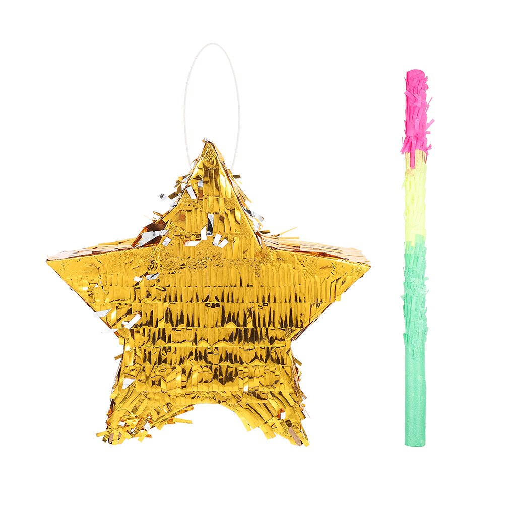 Fiesta Golden Star Shaped Pinata Traditional Mexic... – Vicedeal