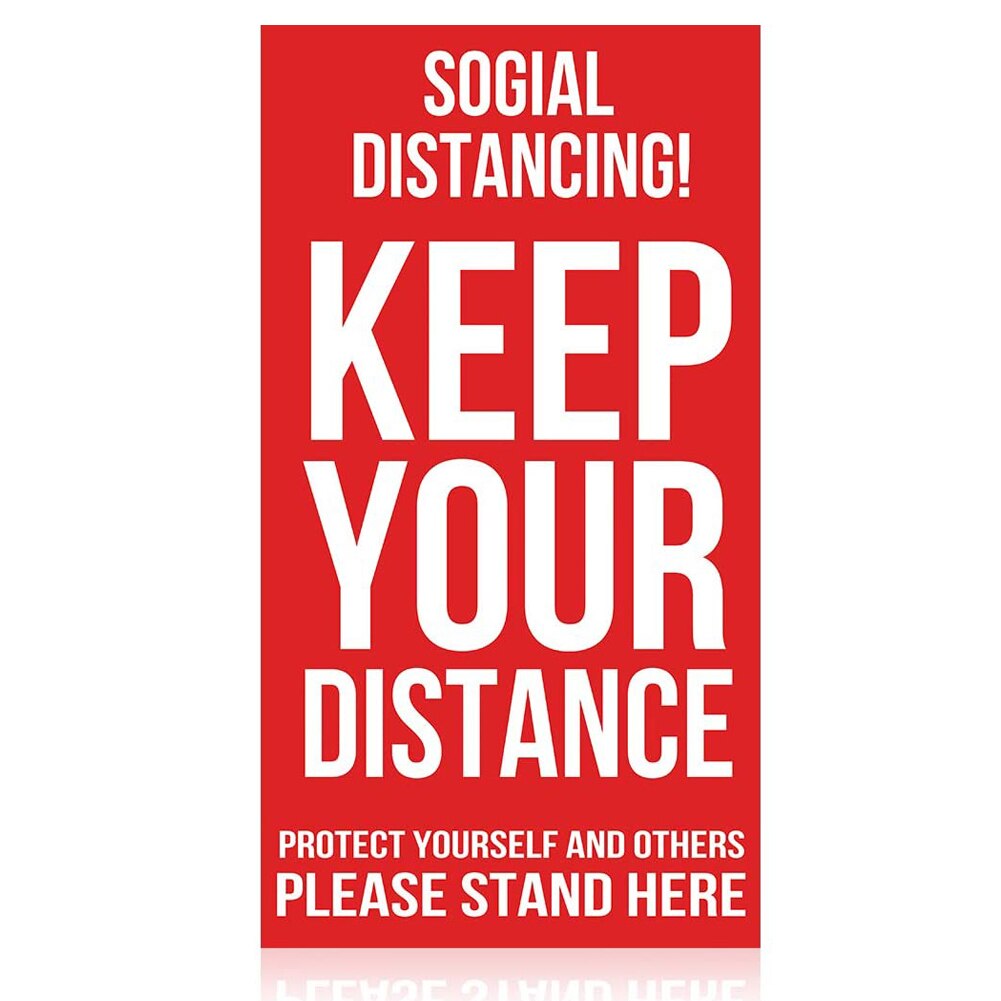 Keep Your Distance Sticker Sign Social Distancing ... – Grandado