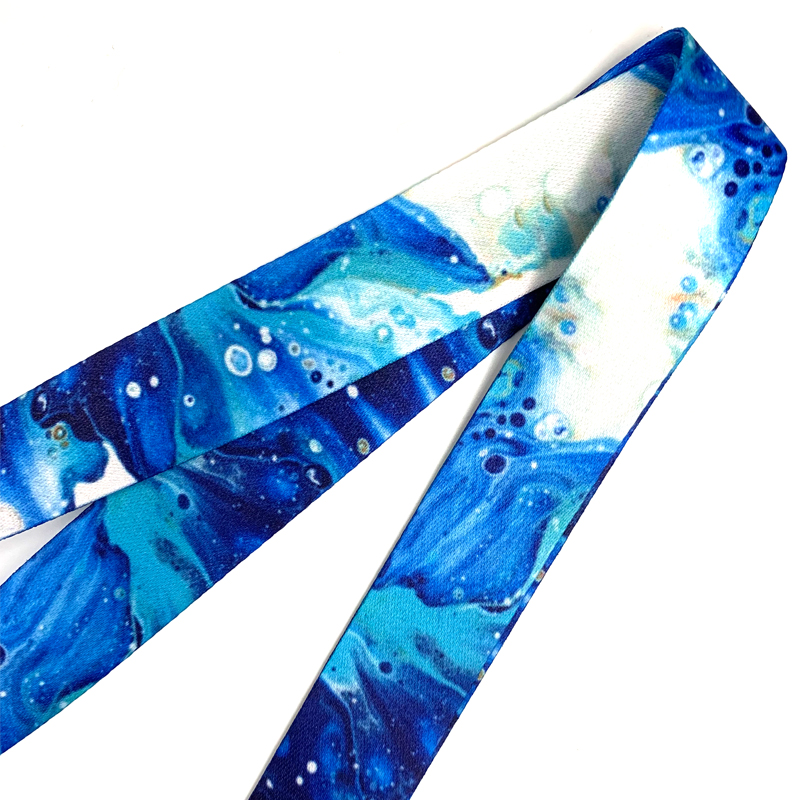 Beautiful Blue Lines Neck Strap Lanyard For Keys I... – Grandado