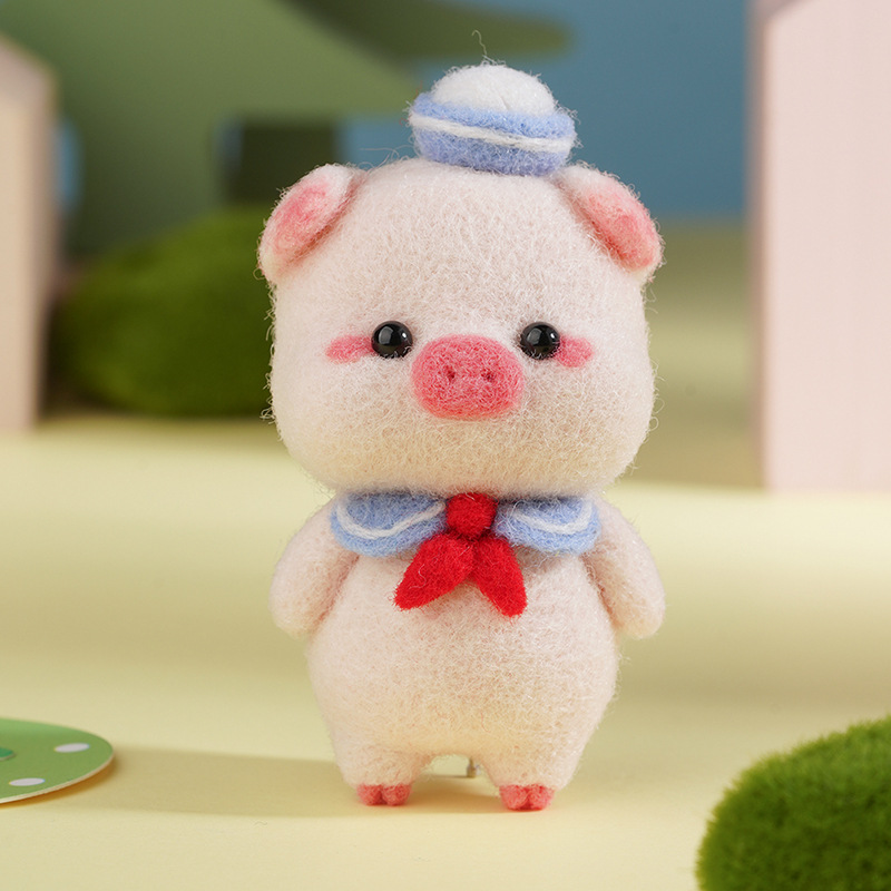 1Pcs Cute Pig Pets Needle Wool Felt kits Handmade ... – Grandado