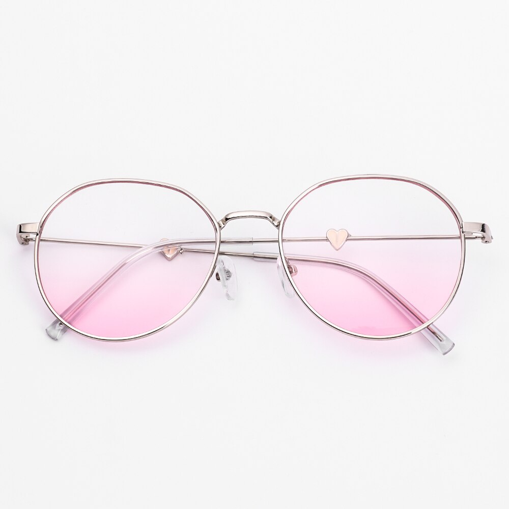 Blush Pink Love Heart Glasses Classic Oversized Ey... – Vicedeal