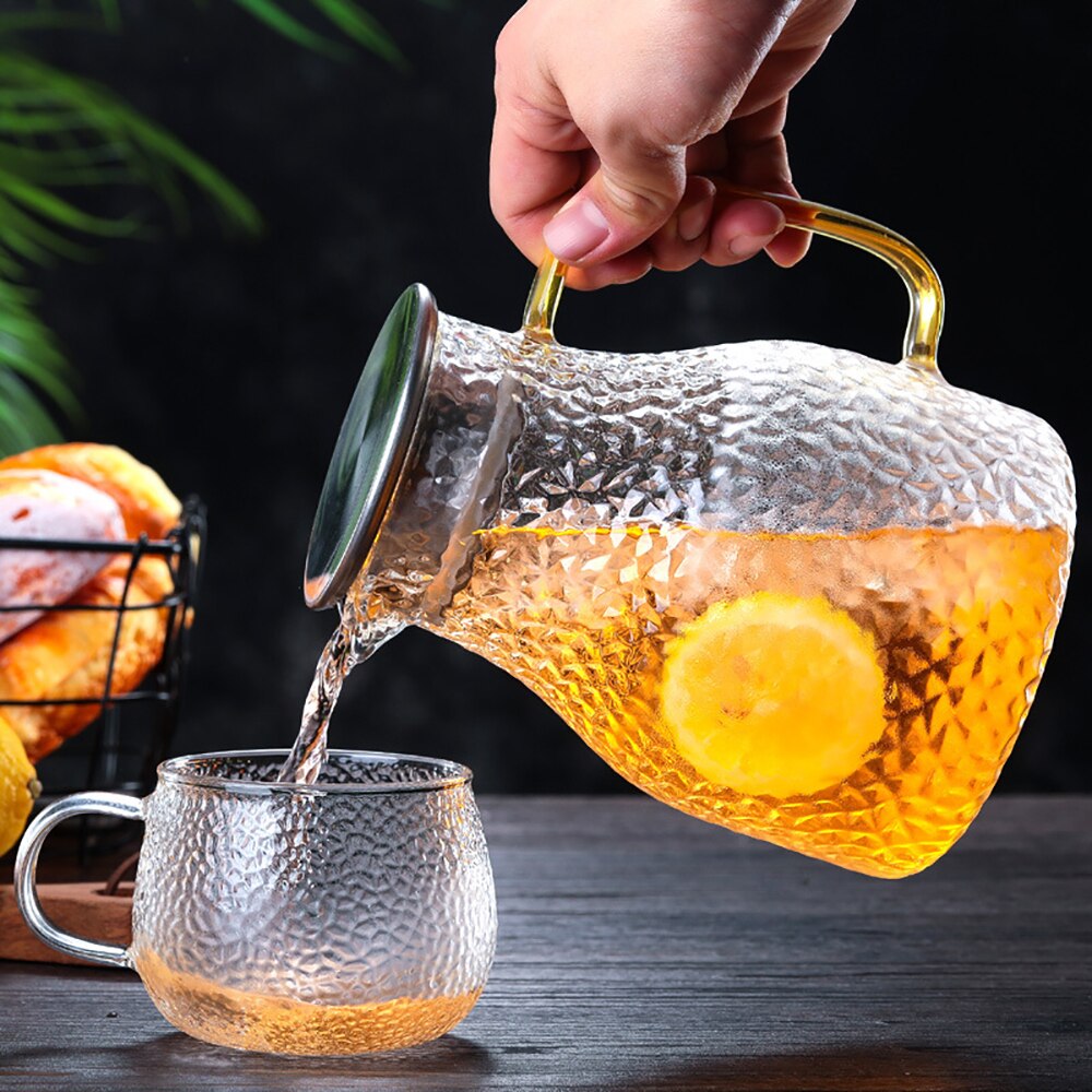 1900ML Heat Cold Resistant Anti-burst Glass Teapot... – Grandado