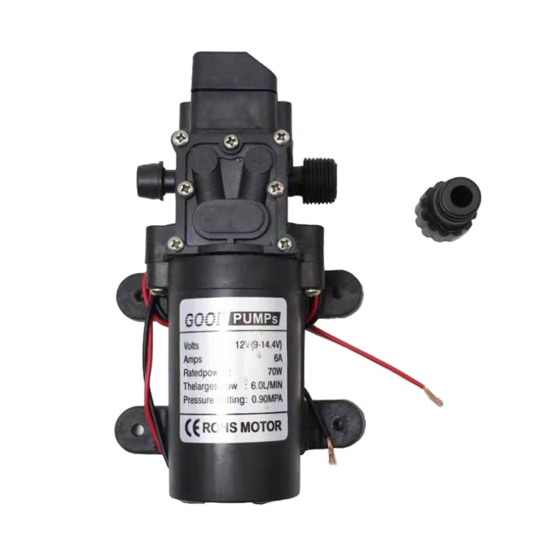 DC 12V 130PSI 6L/min Electric Water Pump Black Mic... – Vicedeal