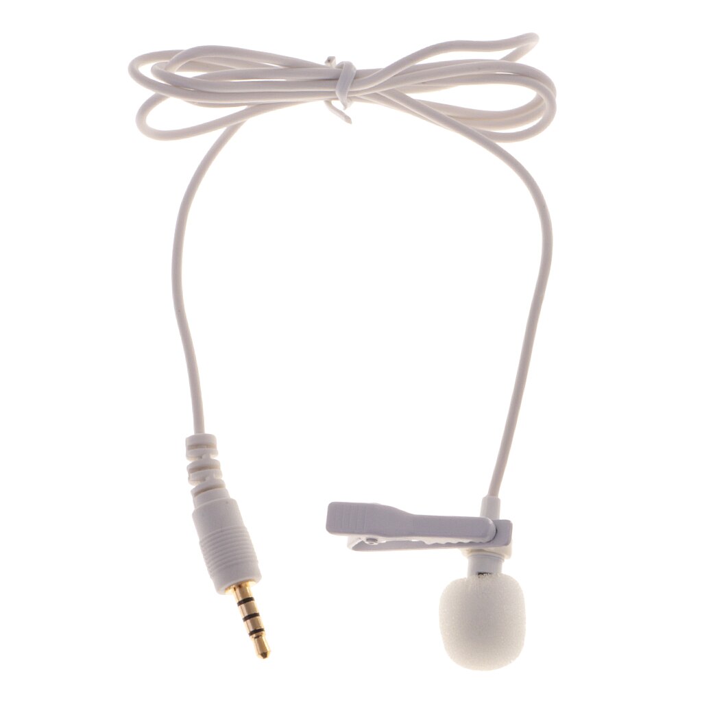 White Lavalier Microphone with Tie Collar Shirt Cl... – Grandado