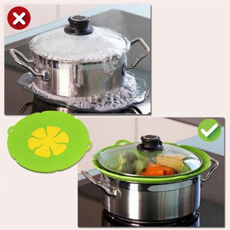 26cm Universal Silicone Lid Spill Stopper Silicon ... – Vicedeal