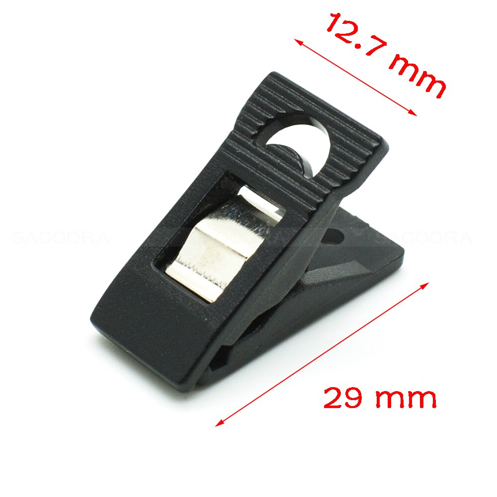 Hole Plastic ID Card Name Tag Holder Badge Clip Bl... – Vicedeal