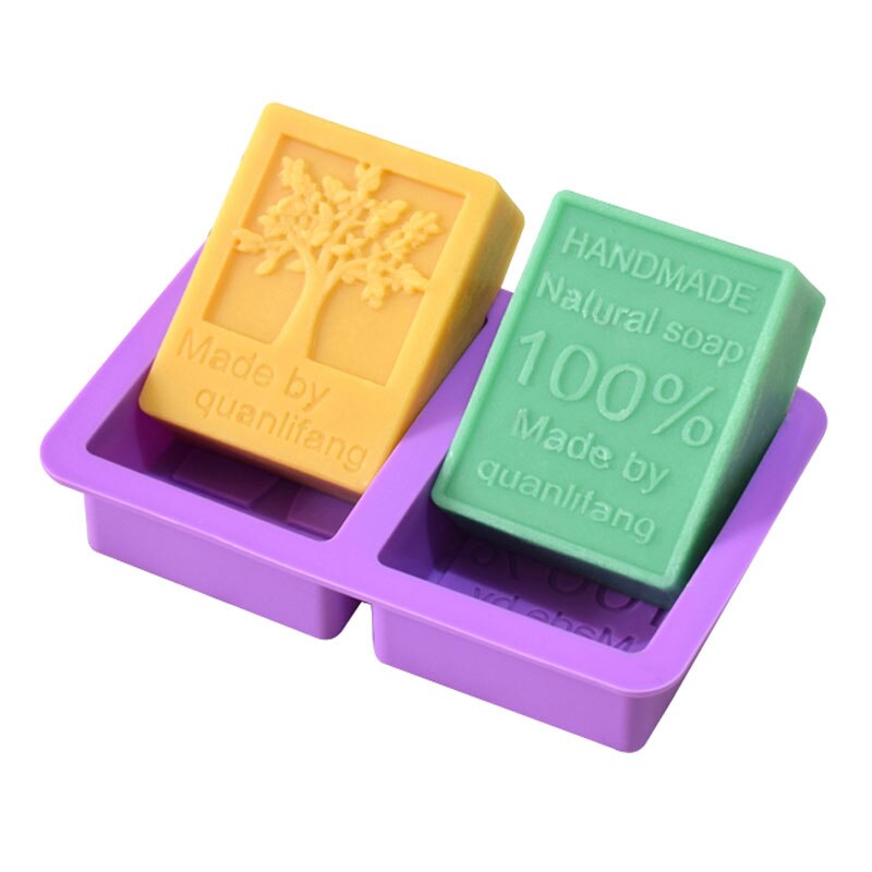 2 Cavity Rectangle Silicone Mold Tree Shaped Squar... – Vicedeal