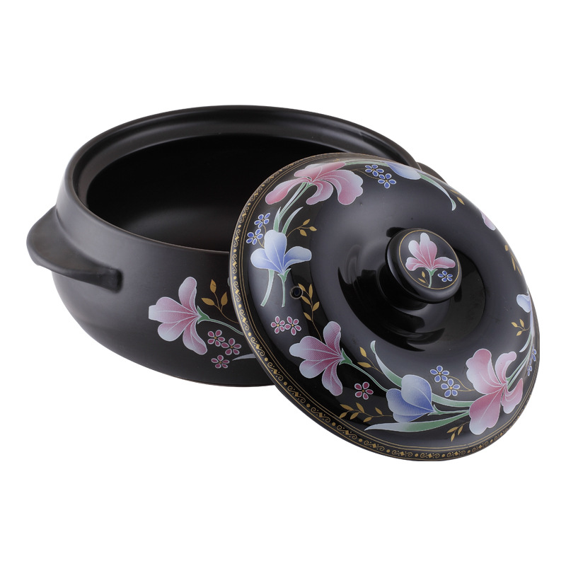 Korean baked clay pot lily flower sand flame resis... – Grandado