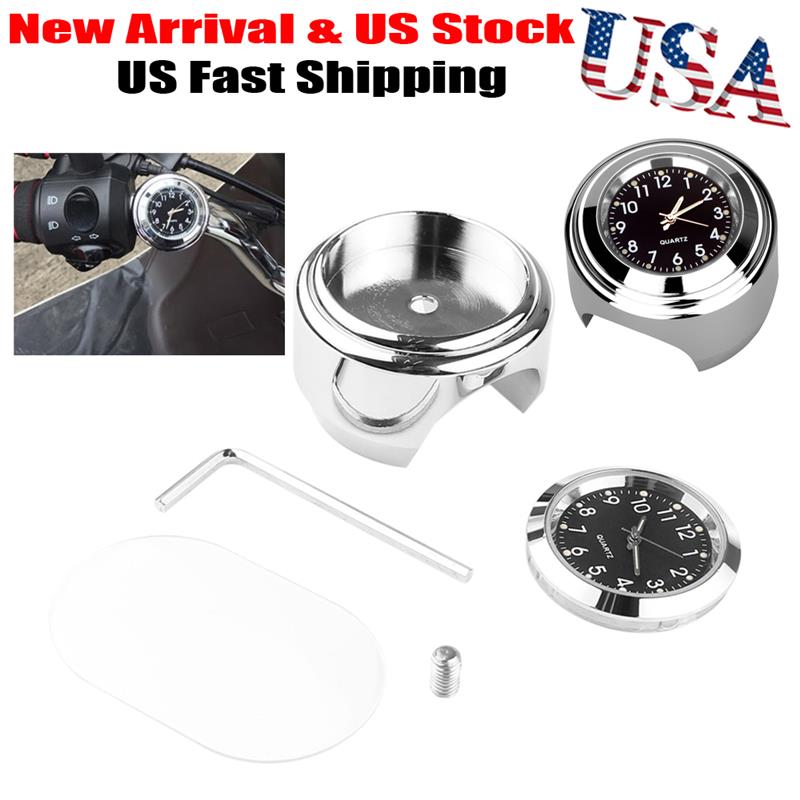 Motorcycle Handlebar Clock Bike Hand Grip Bar Moun... – Grandado