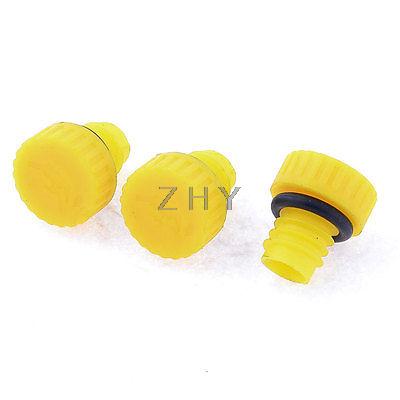3 Pcs Yellow 0.59" Outer Thread Plastic Oil Plug f... – Grandado