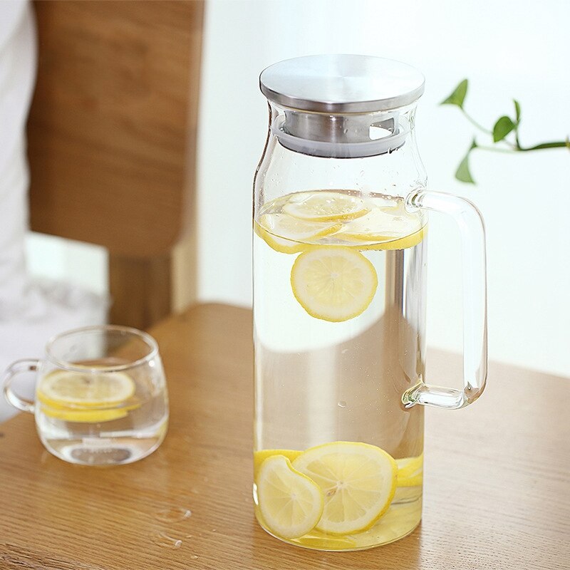 1.2Liter 51 Ounces Glass Pitcher With Lid Covered ... – Grandado