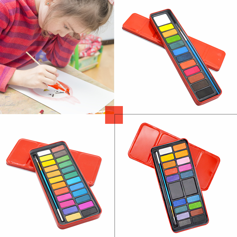 12/18/24 Colors Solid Watercolor Paint Set Excelle... – Grandado