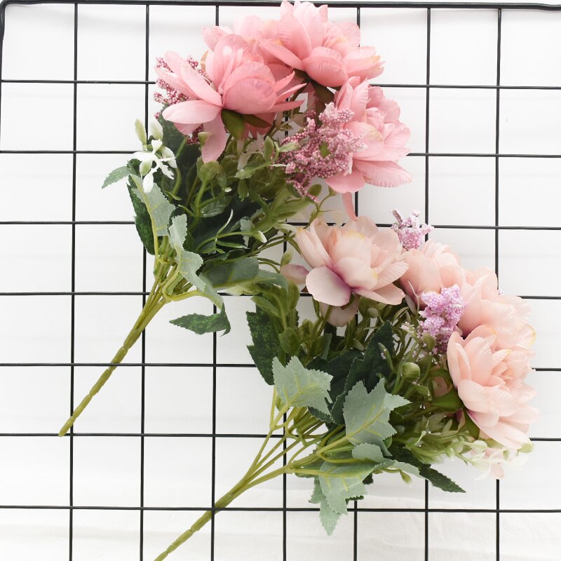 1 bunch 5 forks Artificial flowers Home Decoration... – Grandado