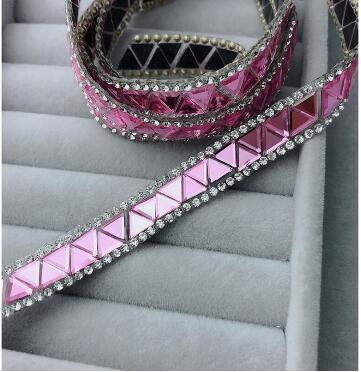 square rhinestones tape,1yard/lot,clear blue rhine... – Grandado