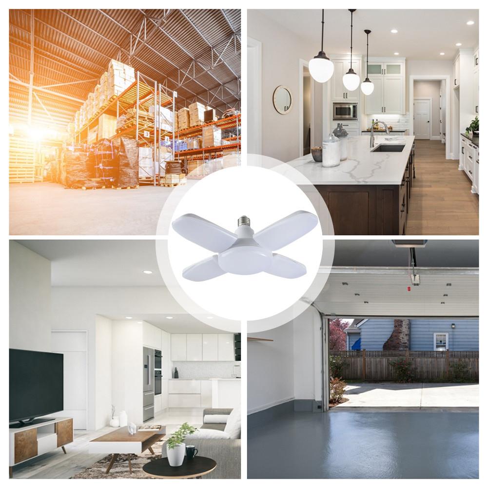 60W Garage Lamp Folding Four-Leaf Light AC110V-265... – Grandado