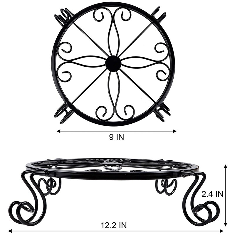 3 Pack Metal Plant Stands For Flower Pot, Heavy Du... – Vicedeal