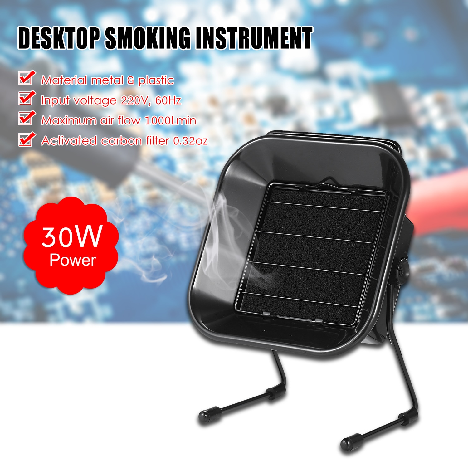 220V 30W Soldering Iron Smoke Fan Remover Fume Ext... – Grandado