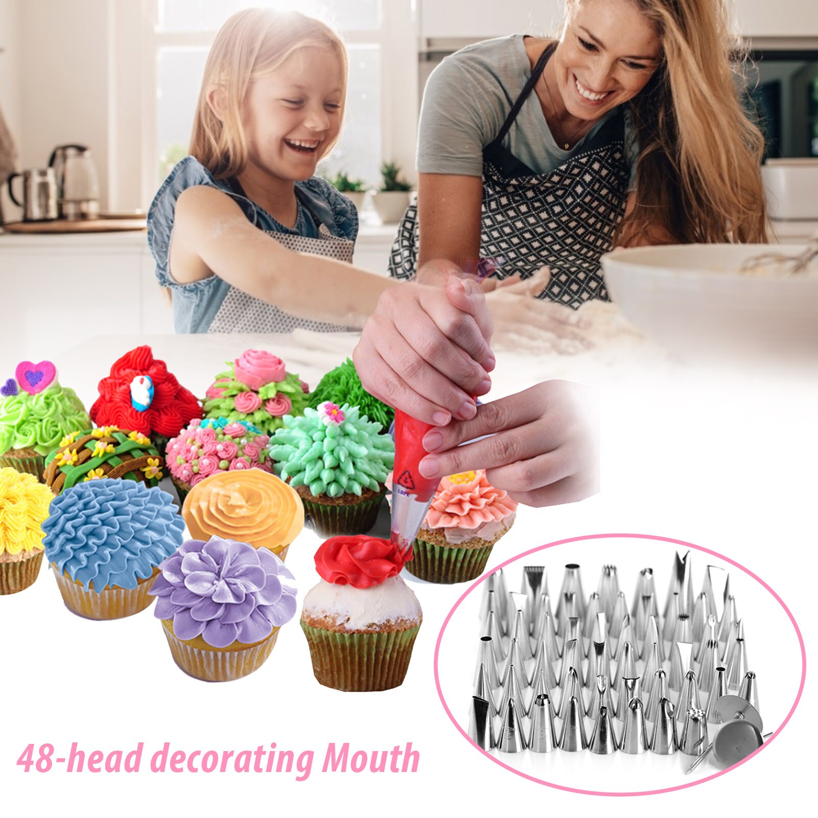 262 PCS Cake Decorating Tools Pastry Bag Nozzles P... – Grandado