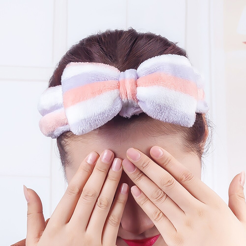 1pc Girl Cross Stripes Headband Bow Knot Soft Warm... – Vicedeal