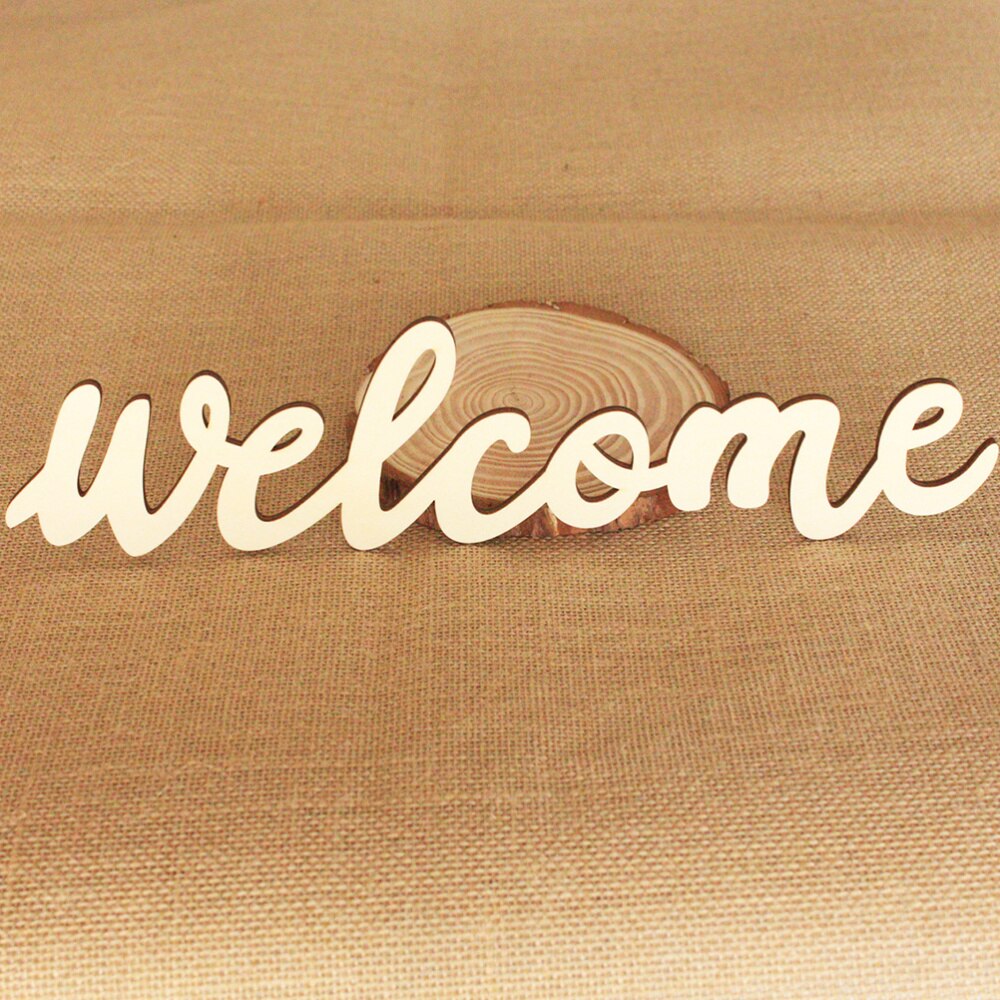 1 Set Wooden Welcome Sign Front Door Hanging Ornam... – Grandado