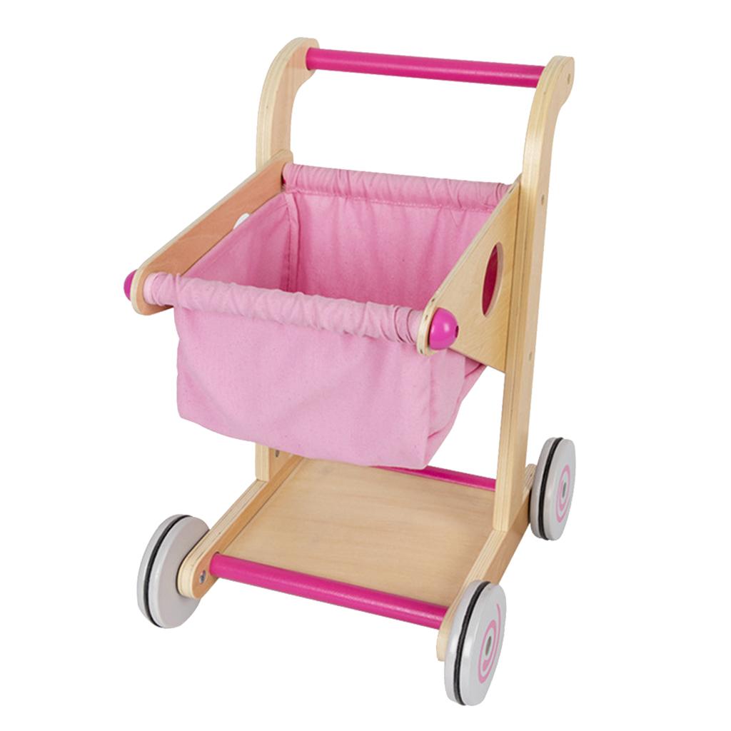 Mini Kid's Wooden Shopping Cart Supermarket Pu... – Vicedeal