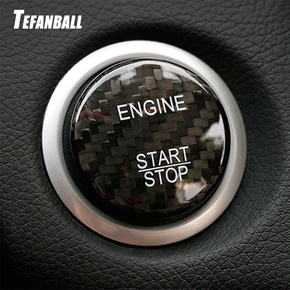 Carbon Fiber Car Engine Start Stop Button Cap Trim... – Grandado