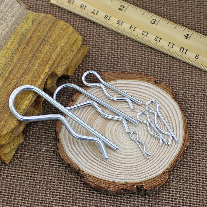 White zinc B-type cotter pin wave pin R-shaped cla... – Vicedeal