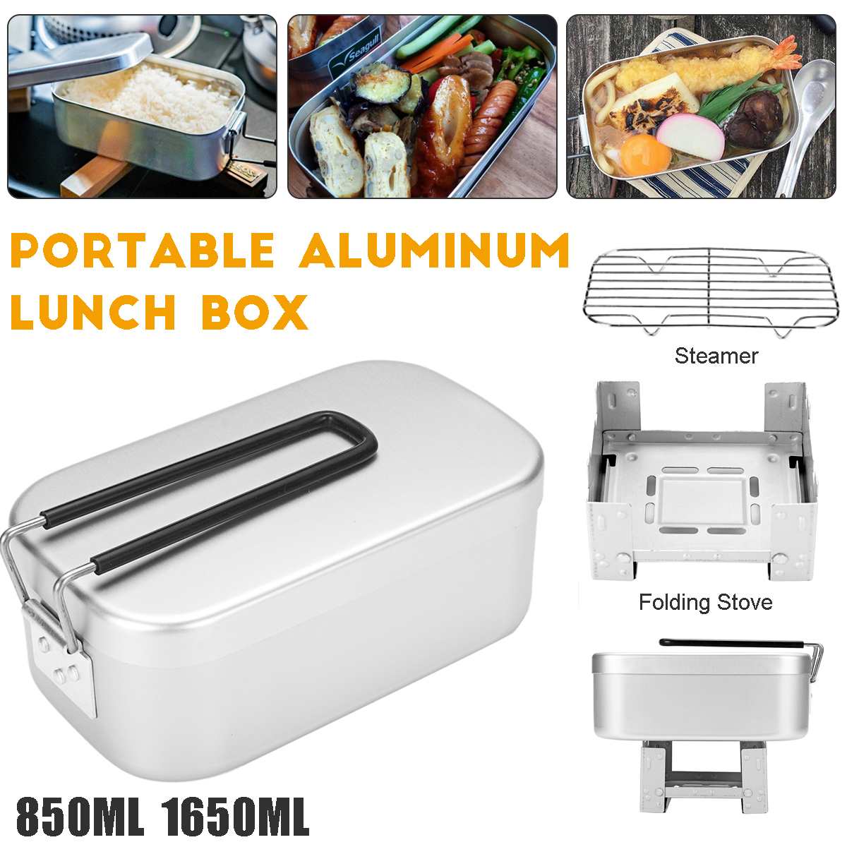 Vouwen Kachel Lunchbox Stomen Rack Combo Set Campi... – Grandado