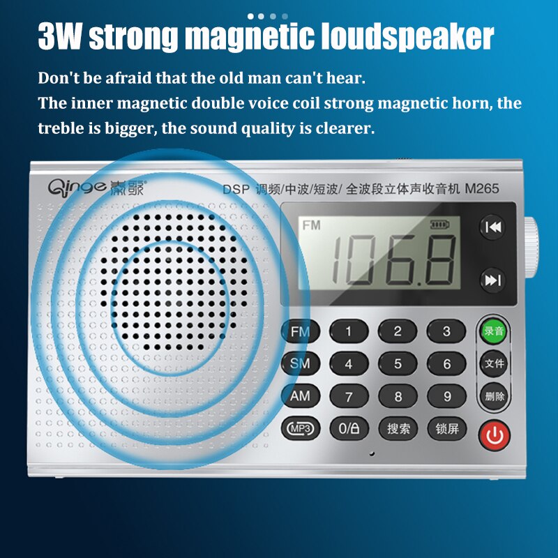 Draagbare Volledige Band Radio Mini Fm/Am/Sw Radio... – Vicedeal