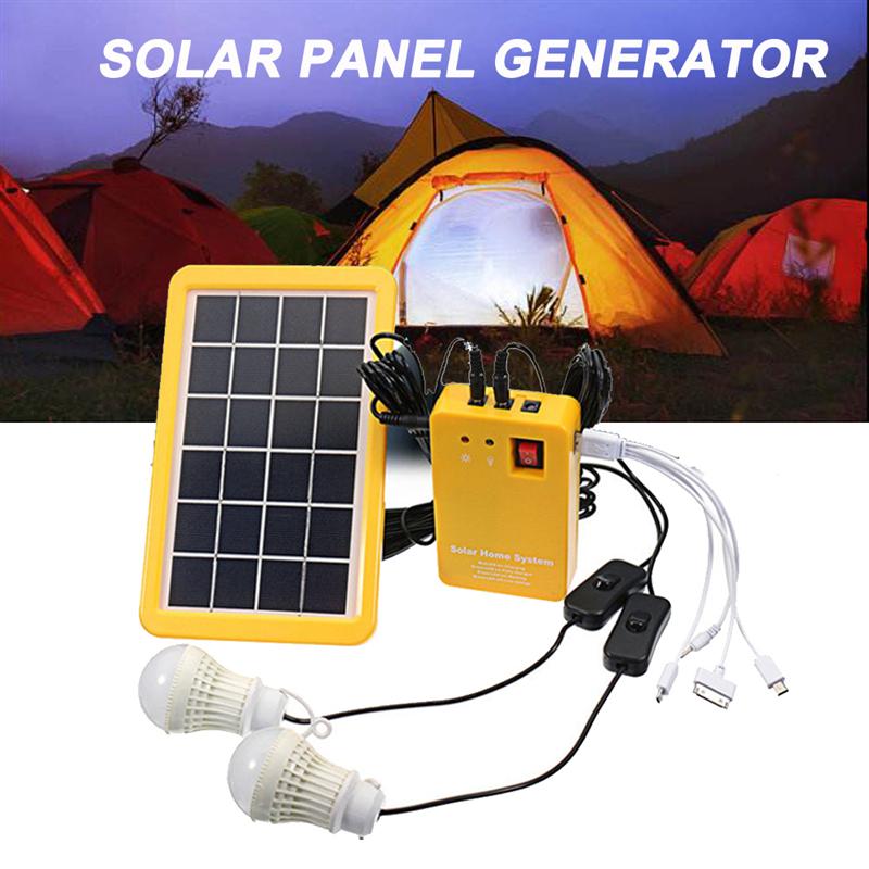 Outdoor Portable Solar Home System Kit DC Solar Pa... – Grandado