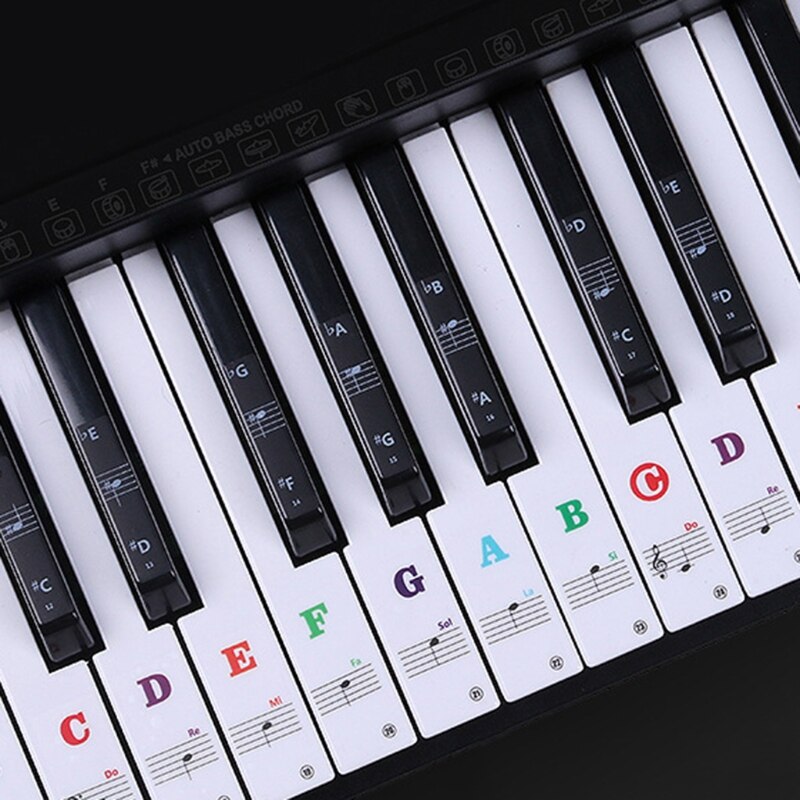 Color Piano Stickers for Kids Beginners 54/61/88 K... – Grandado