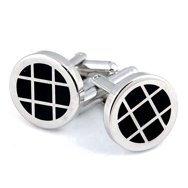 custom copper soft enamel cufflink,black and white... – Grandado