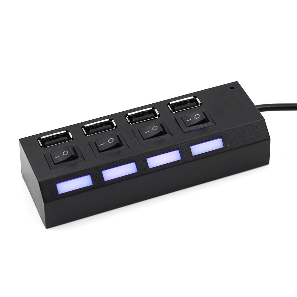 GOOJODOQ 4 Port Mini USB Hub 2.0 USB Splitter Adap... – Grandado