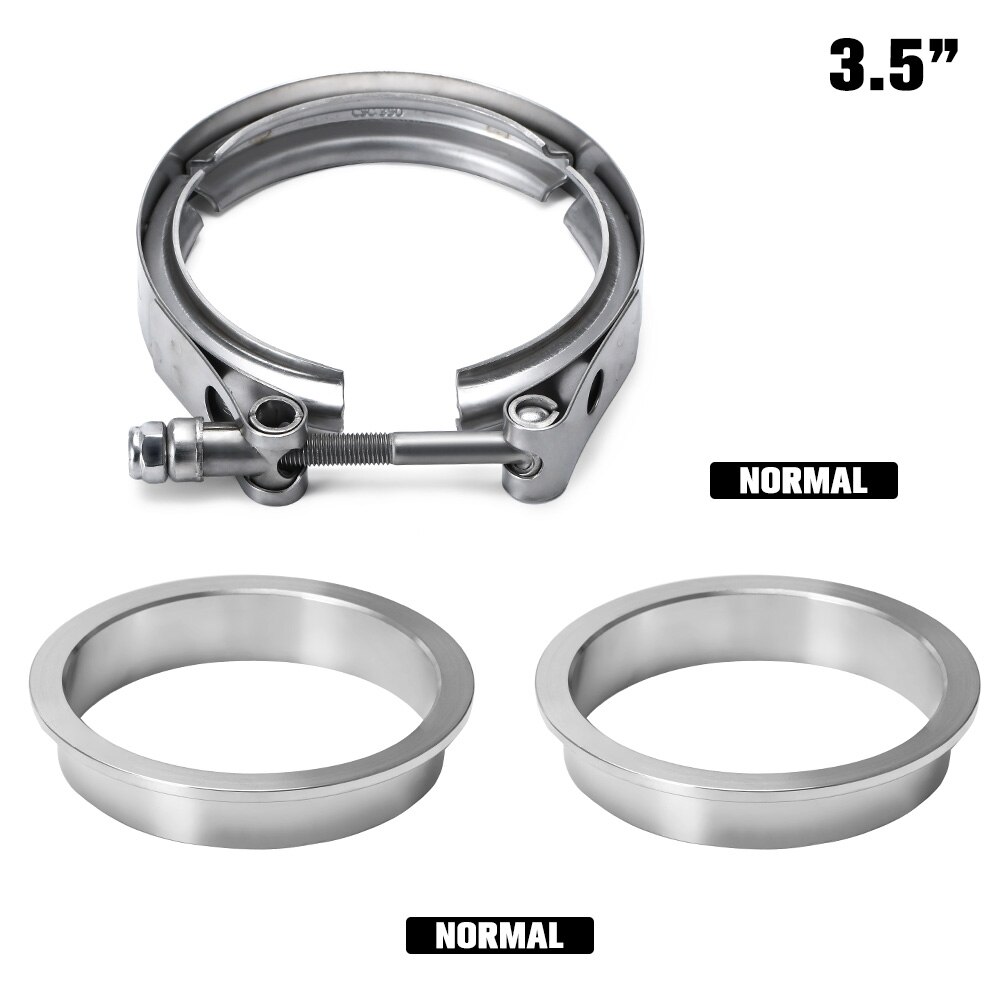 3.5" SUS 304 Steel Stainless Exhaust V Band C... – Grandado
